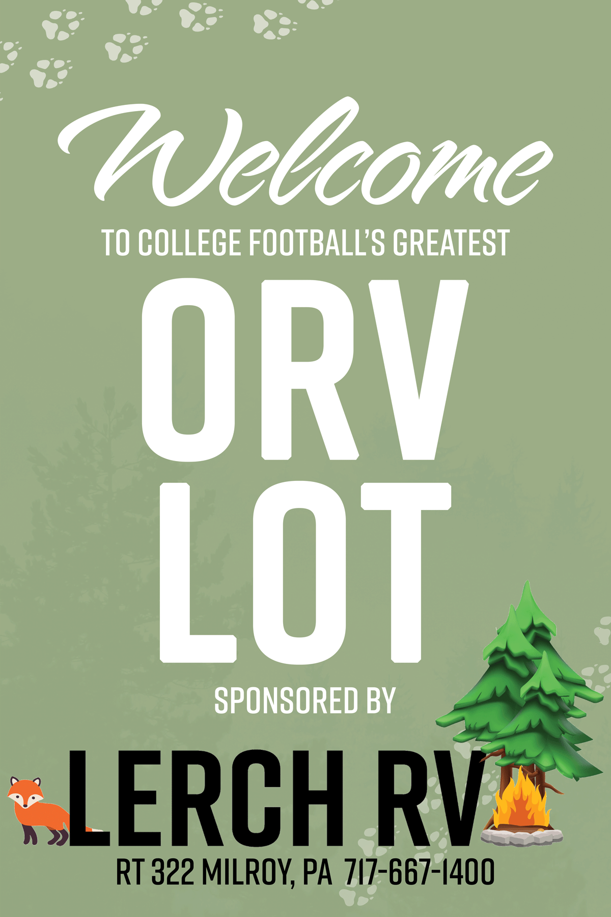 Lerch RV - Proud Sponsor of Penn State's ORV Lot for 2024