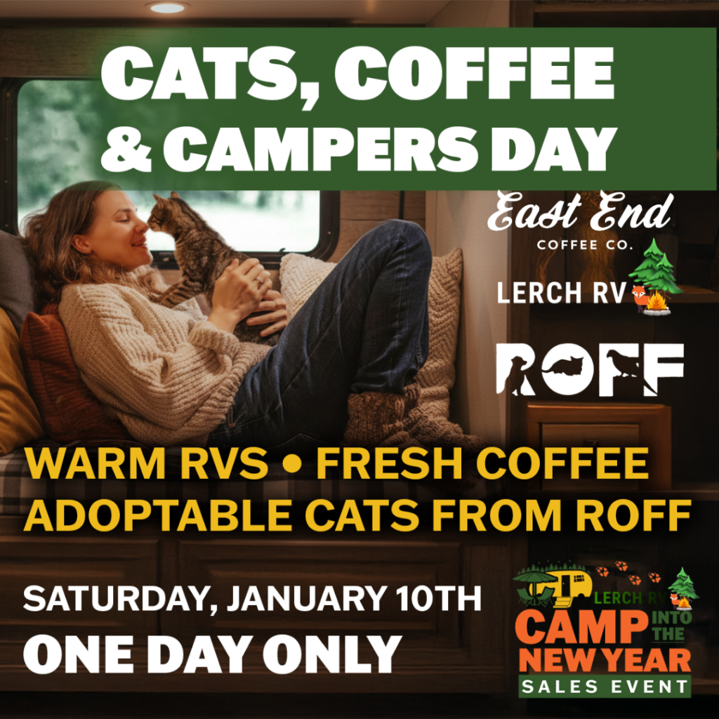 Cats, Coffee & Campers Event at Lerch RV | Free RV Storage
